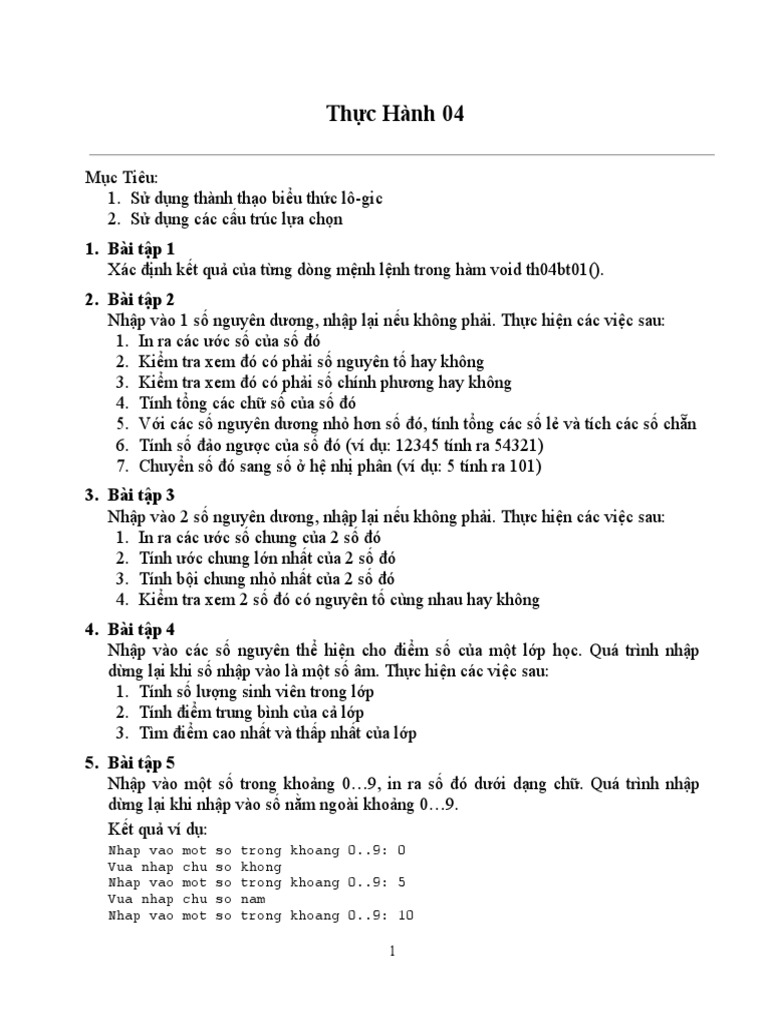 Lab04 Loop Structure Pdf