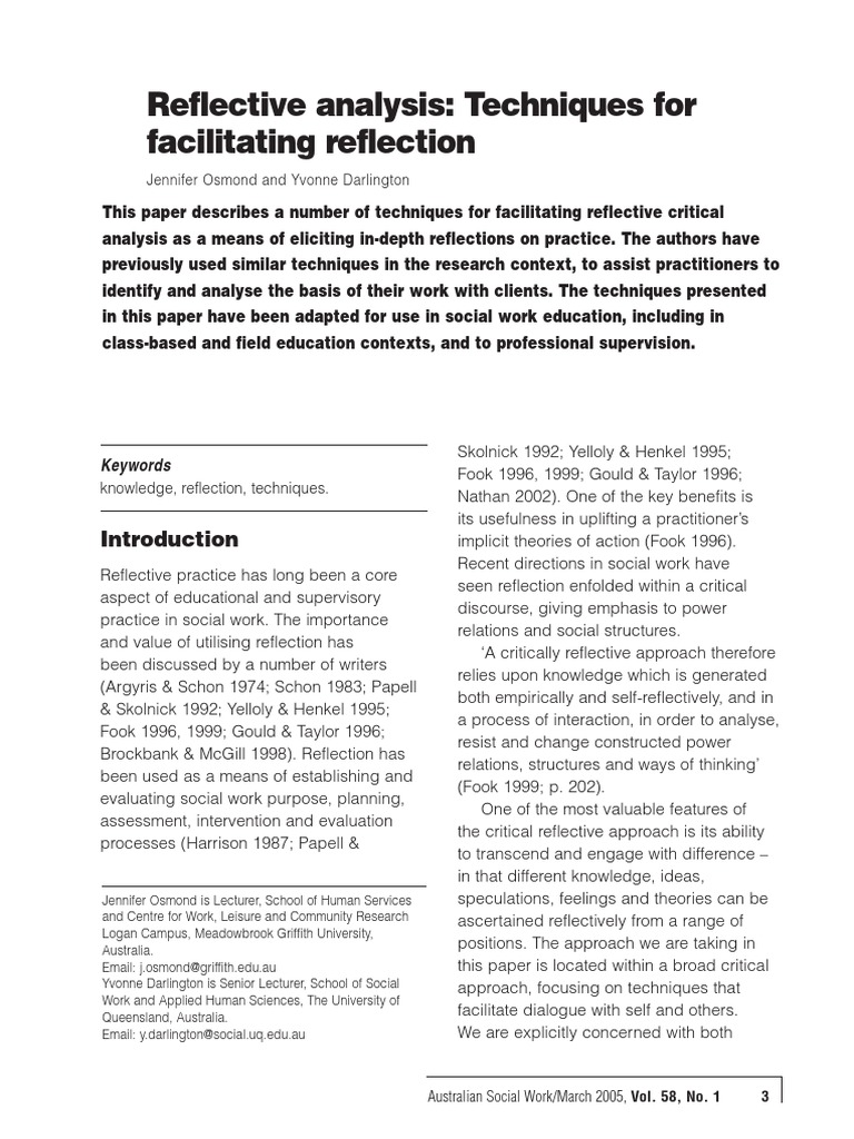 Reflective Analysis | PDF | Thought | Knowledge