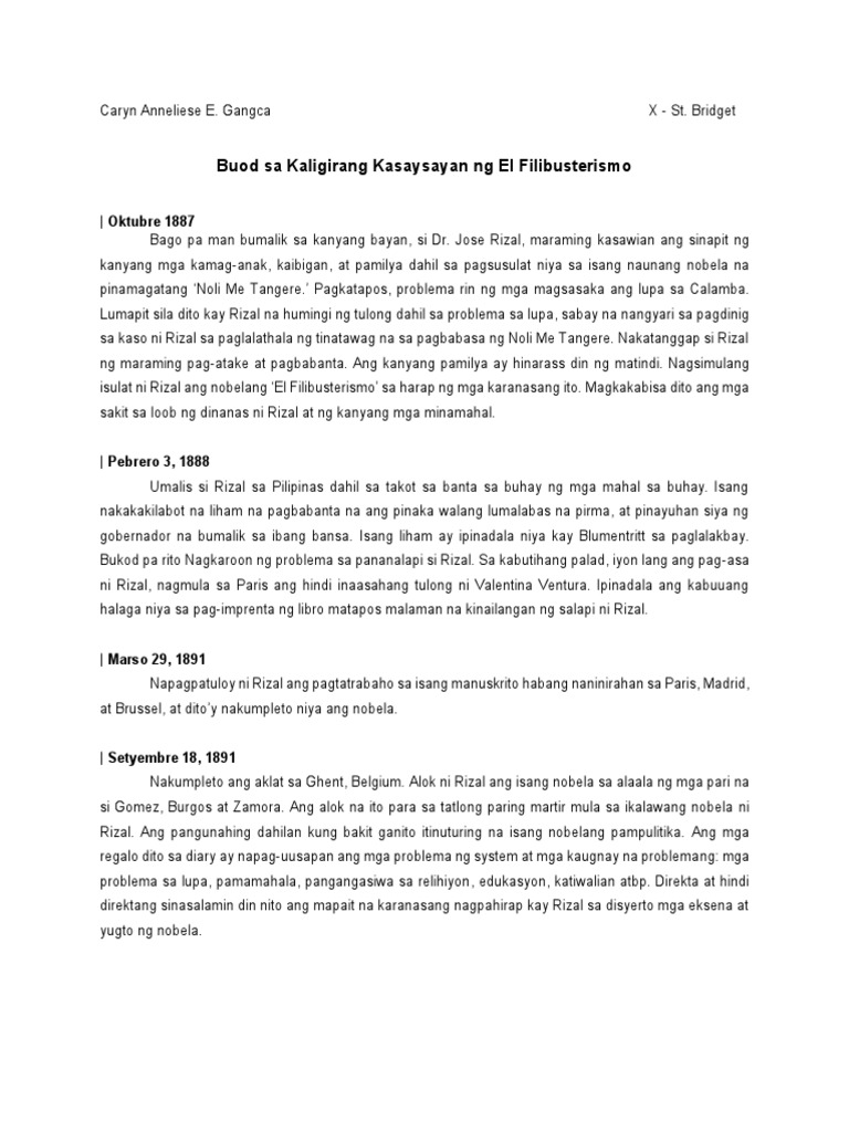 Gangca WW Pagbubuod | PDF