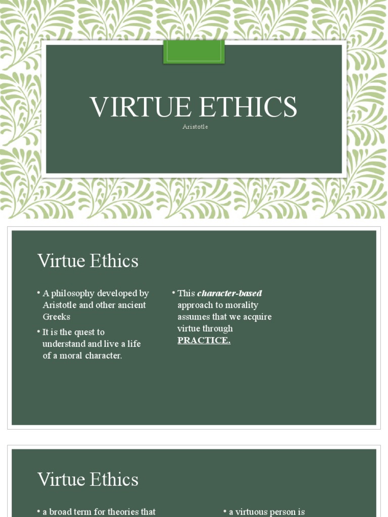 Virtue Ethics by Aristotle | PDF | Virtue Ethics | Virtue