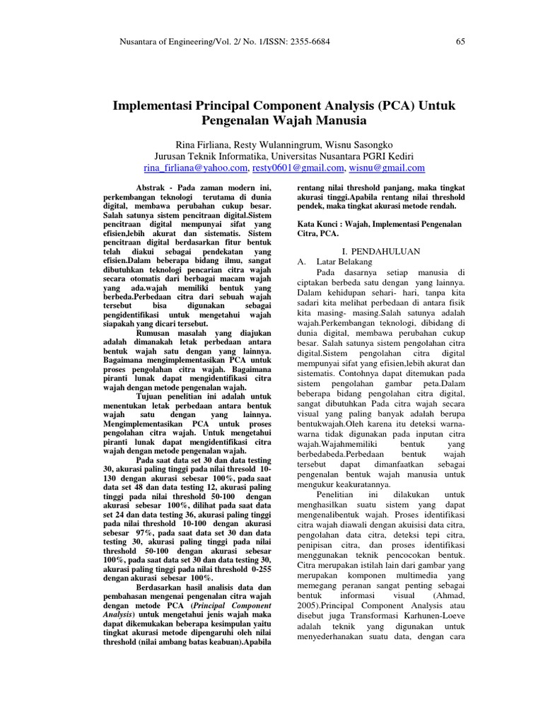 ID Implementasi Principal Component Analysi | PDF