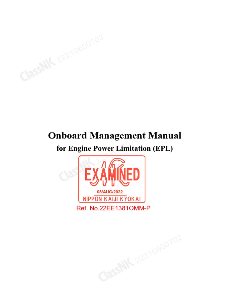 Nk002 Eexi Nk01778 Kirishima Sky (9703459) - Omm | PDF | Valve | Pump