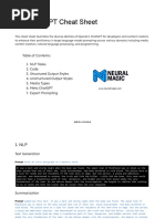 ChatGPT Cheatsheet (v3) | PDF | Artificial Intelligence | Intelligence (AI) & Semantics