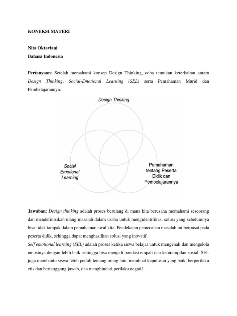 Koneksi Antar Materi - Design Thinking | PDF