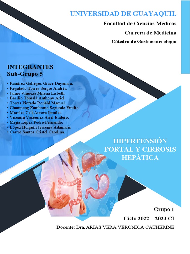 Hipertensión Portal y Cirrosis Hepática | PDF | Cirrosis | Especialidades Medicas