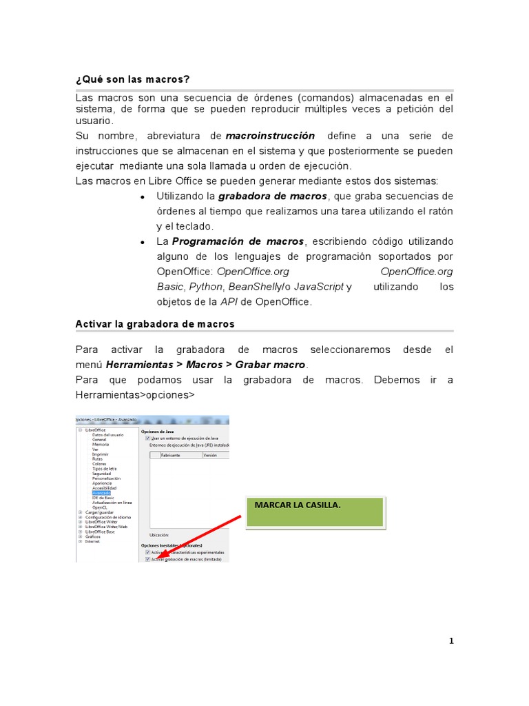 Actividad 20. Macros en Writer | PDF | Macro (informática ...