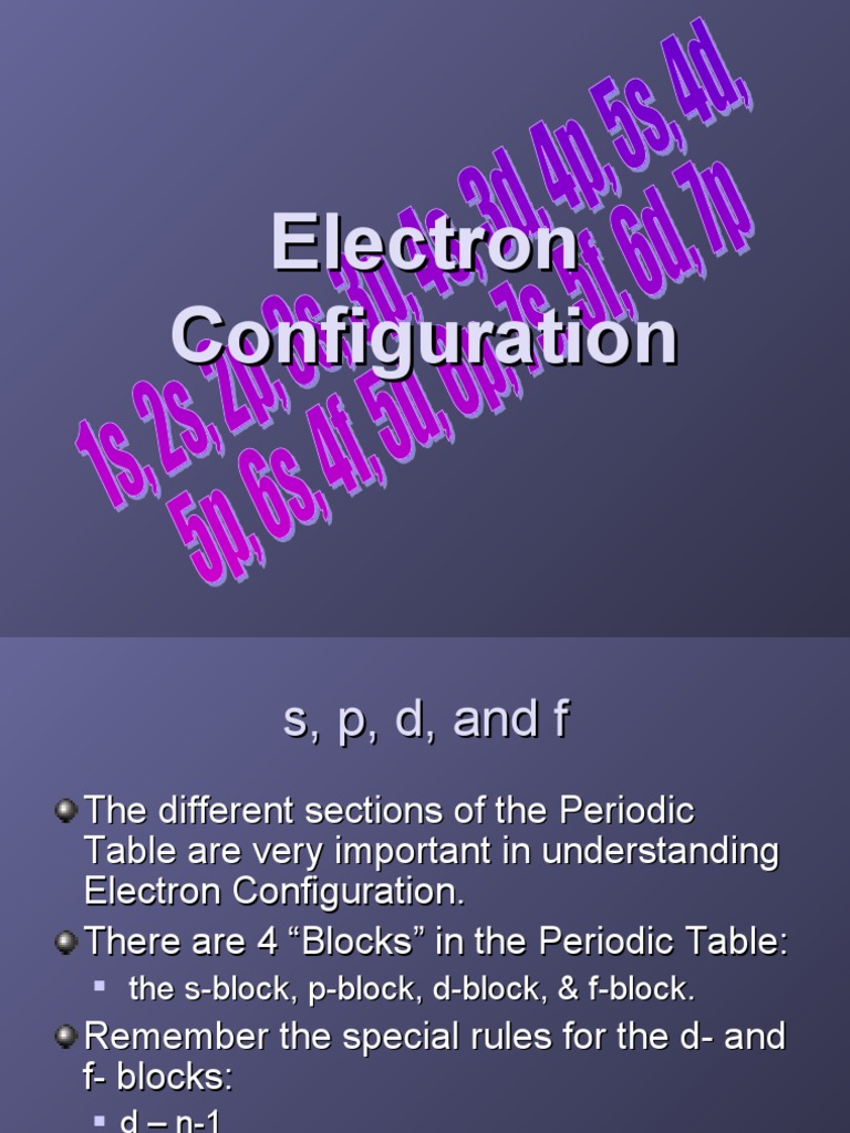 Electron Configurations Review | PDF | Electron Configuration ...