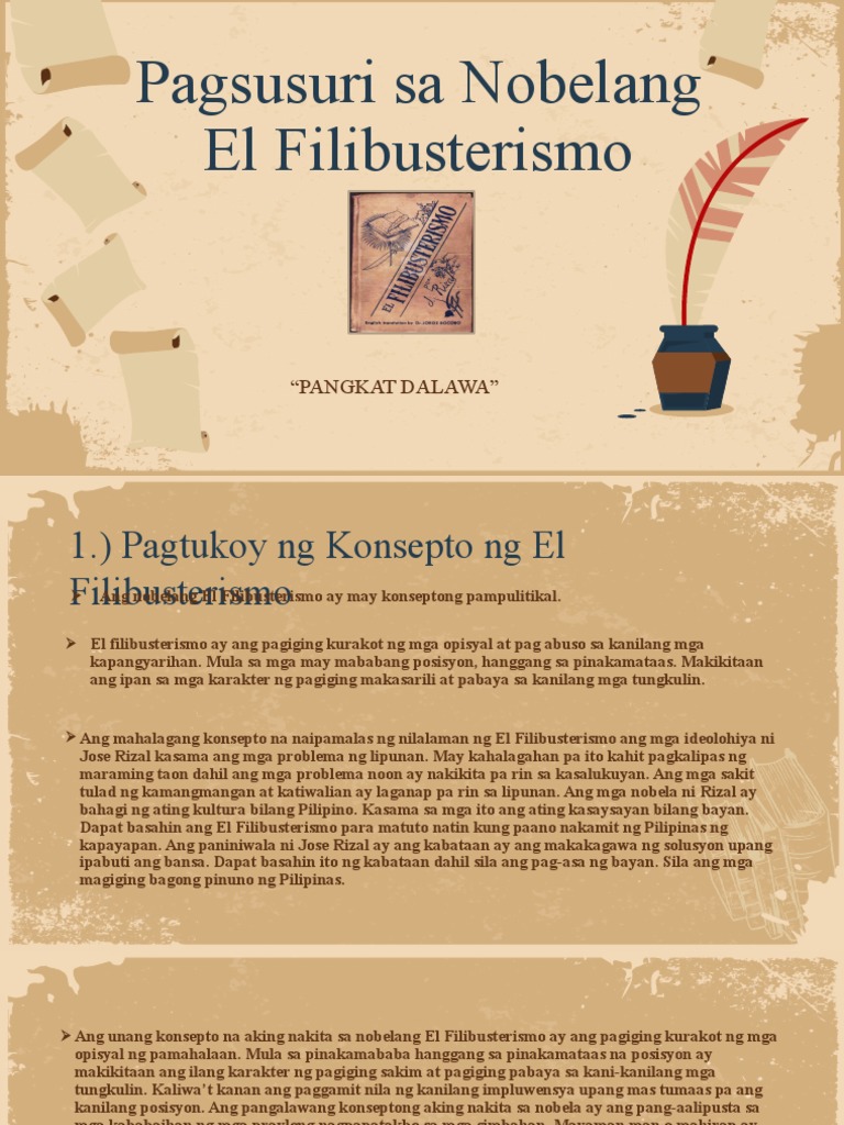 CN 5290 Pangkat2 Pagsusuri NG Nobelang El Filibusterismo | PDF