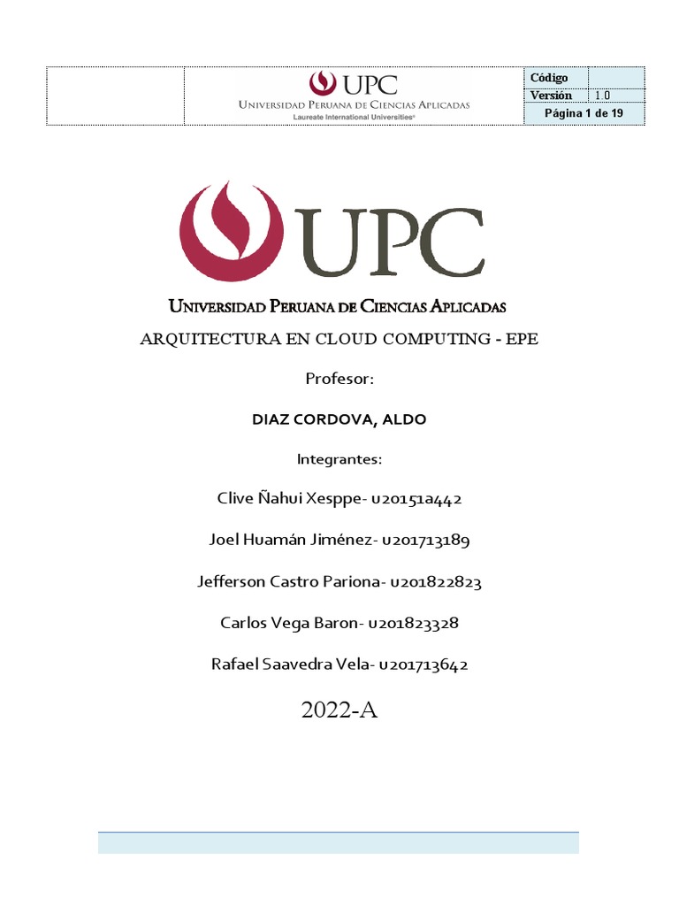 Proyecto Cloud | PDF | Computación en la nube | Servicios web de Amazon