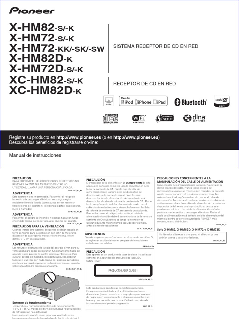 Pioneer XC hm72 | PDF | Control remoto | Yo telefono