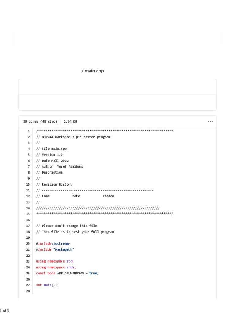 Main | Download Free PDF | Namespace | Computer Programming