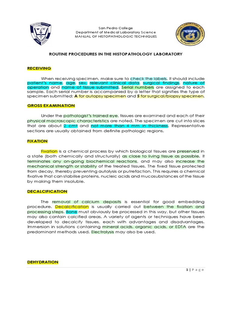Act. 1 - Instrumentation in Histotechnology | PDF | Histopathology ...