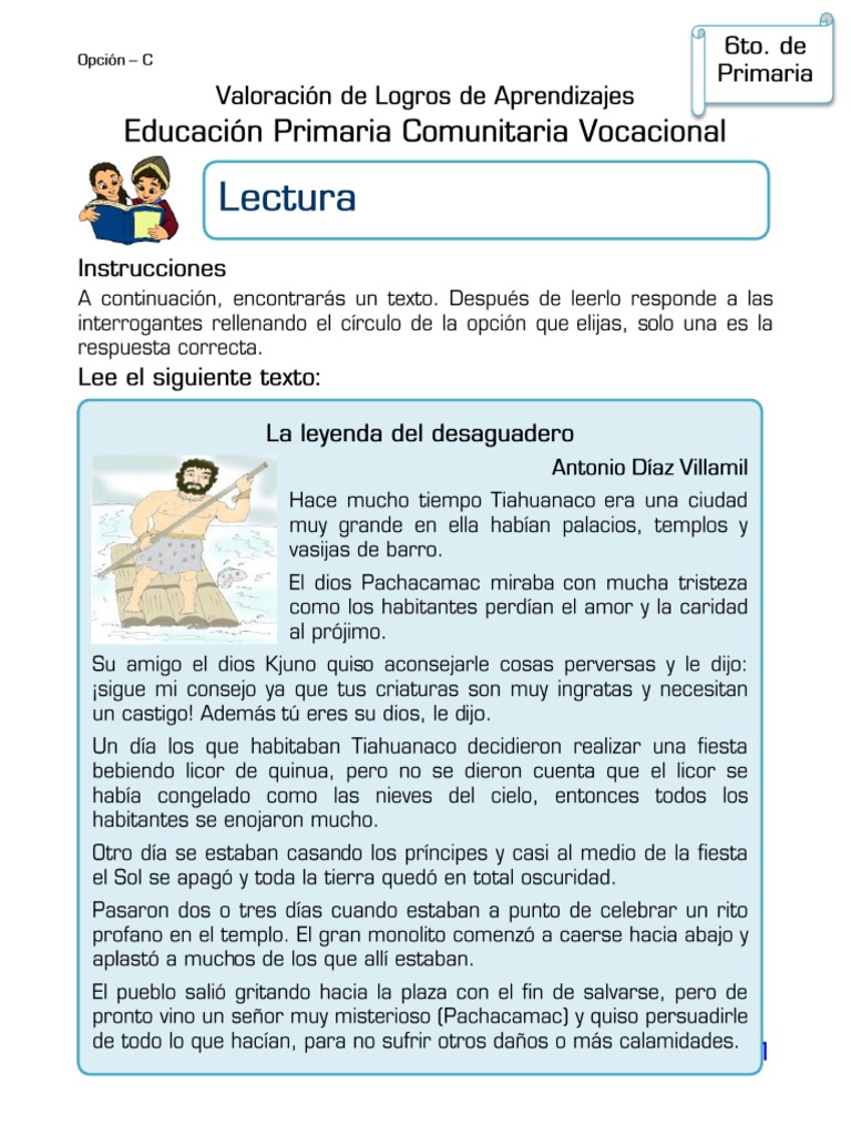 Ejercicios de Lectura para 6to | PDF