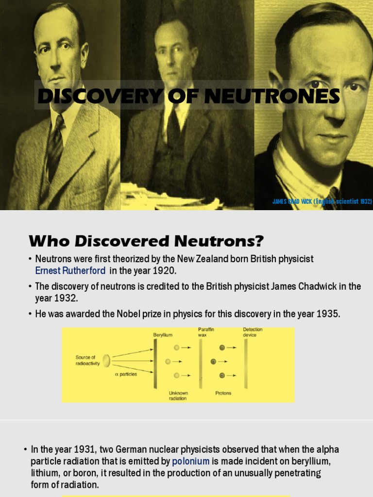Discovery of Neutrons | PDF | Neutron | Isotope