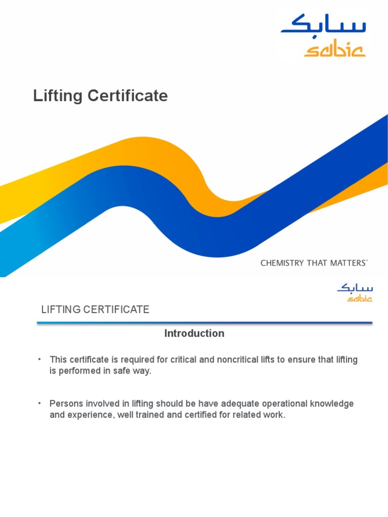Lifting Operations Certification Guide | PDF