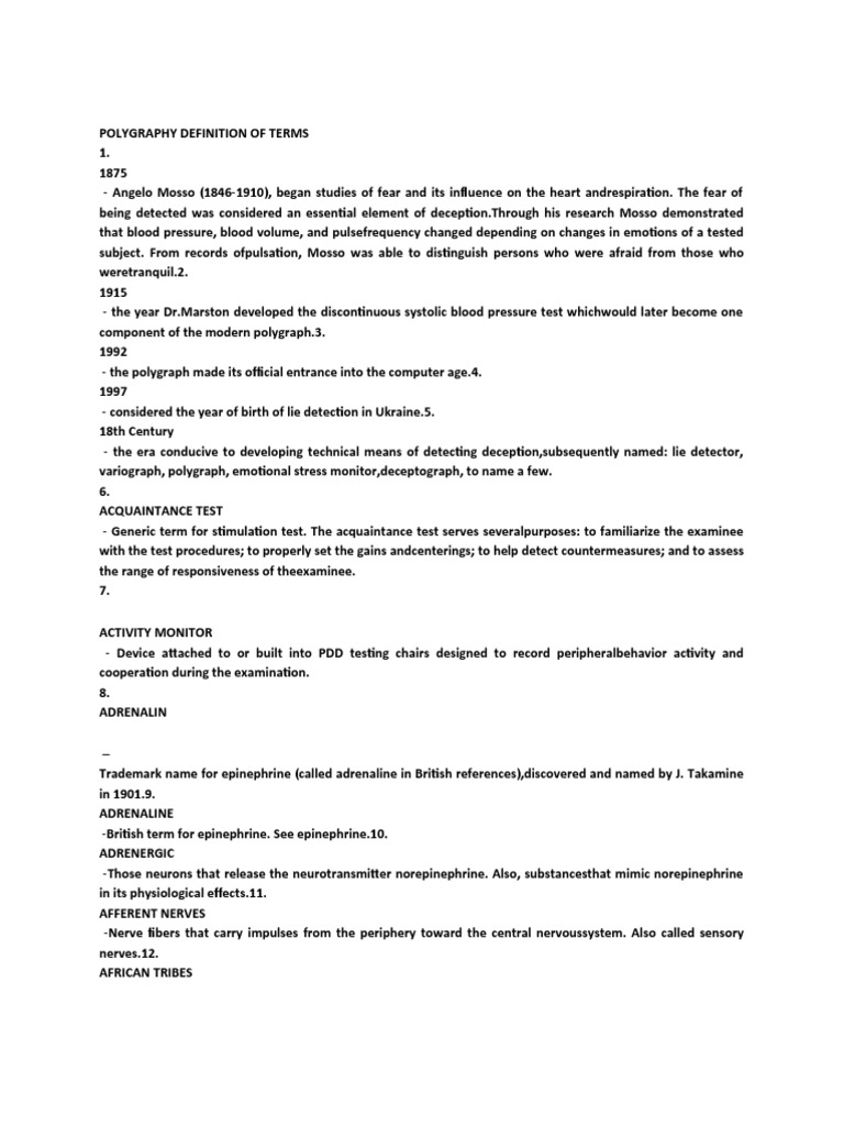 POLYGRAPHY | PDF | Polygraph | Axon