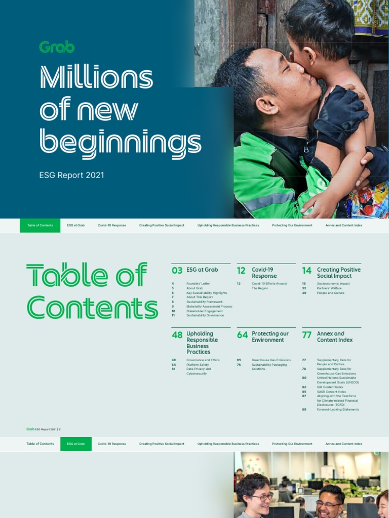 Grab ESG Report 2021 Overview | PDF | Sustainability | Governance