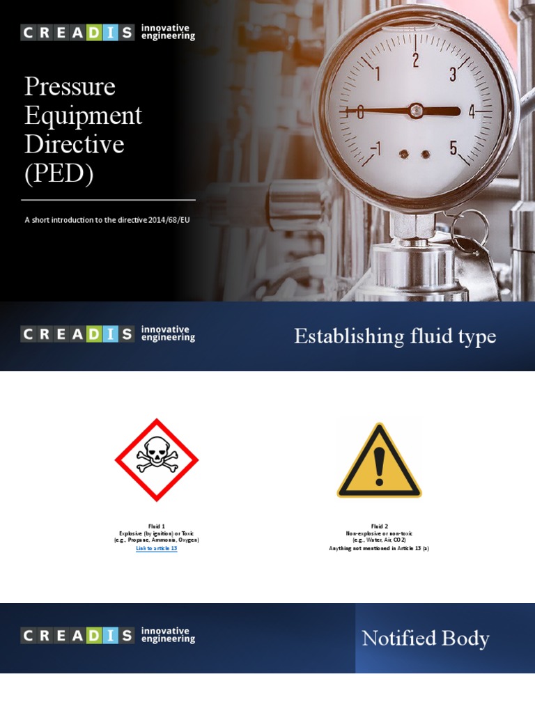Pressure Equipment Directive (PED) - Introduction | PDF
