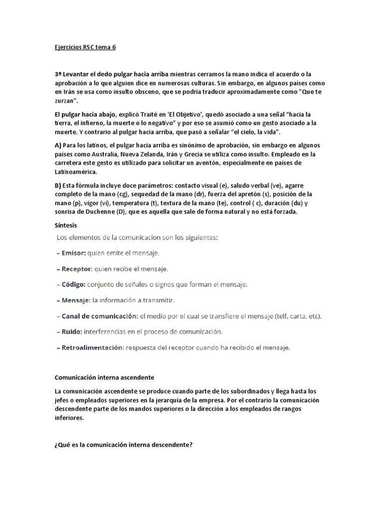 Ejercicios RSC Tema 6 | PDF | Comunicación