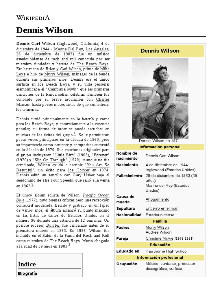 Dennis Wilson | PDF