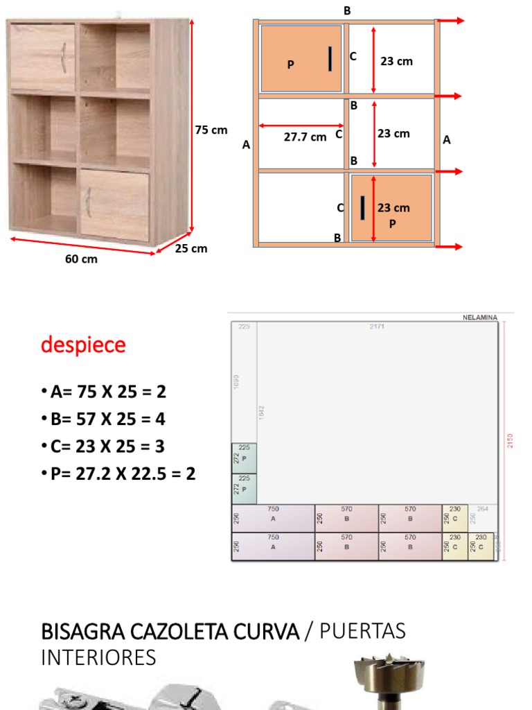 Diseño de Estante en Melamina | PDF