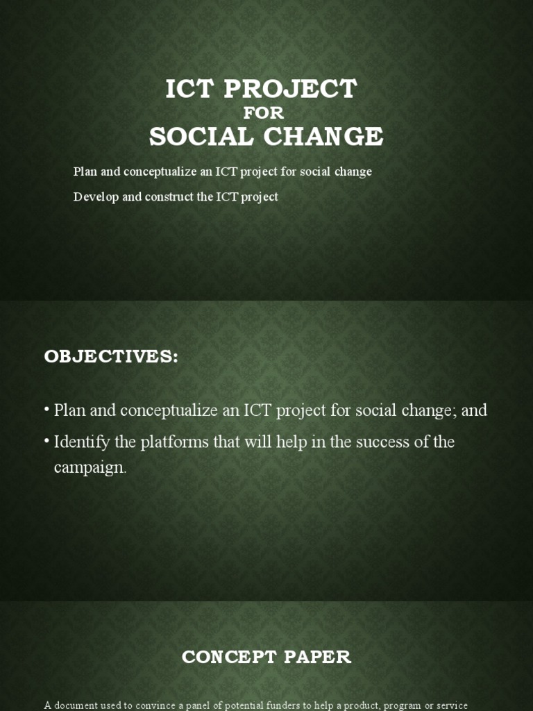 ICT Project For Social Change | PDF