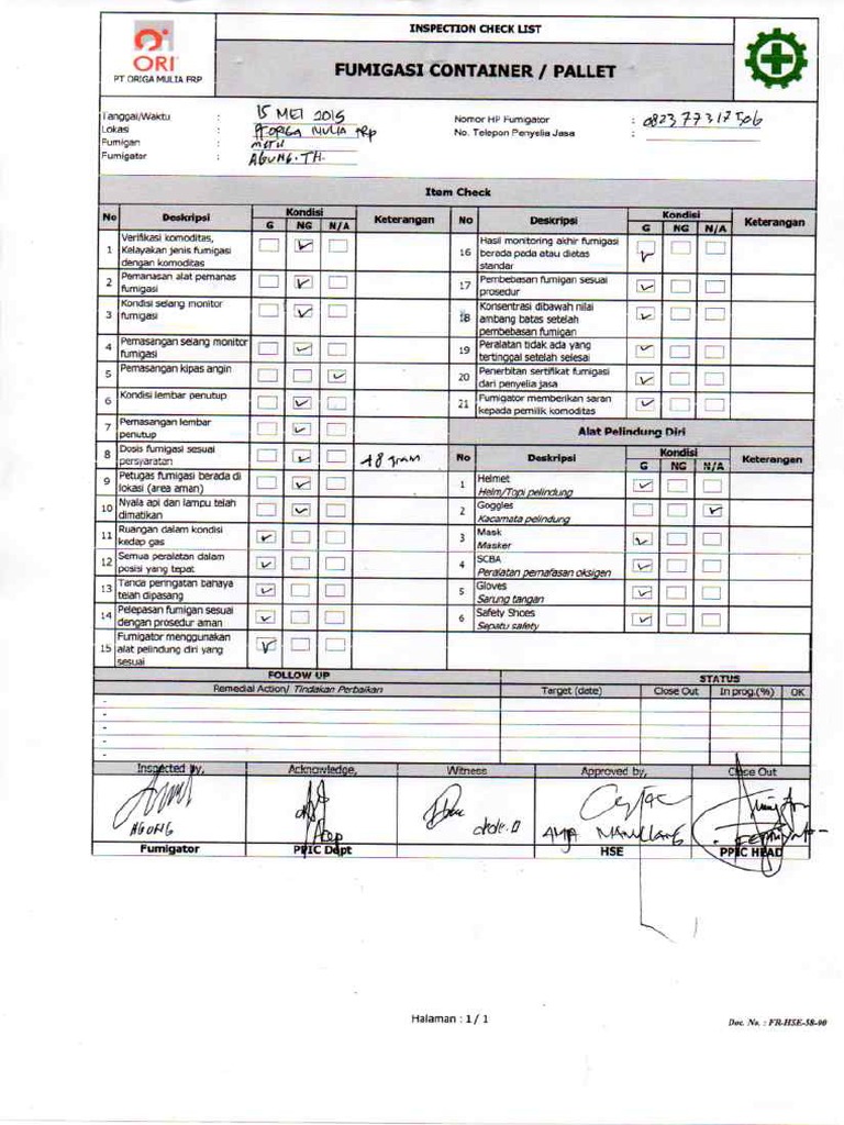 Fumigasi Pallet E19 | PDF