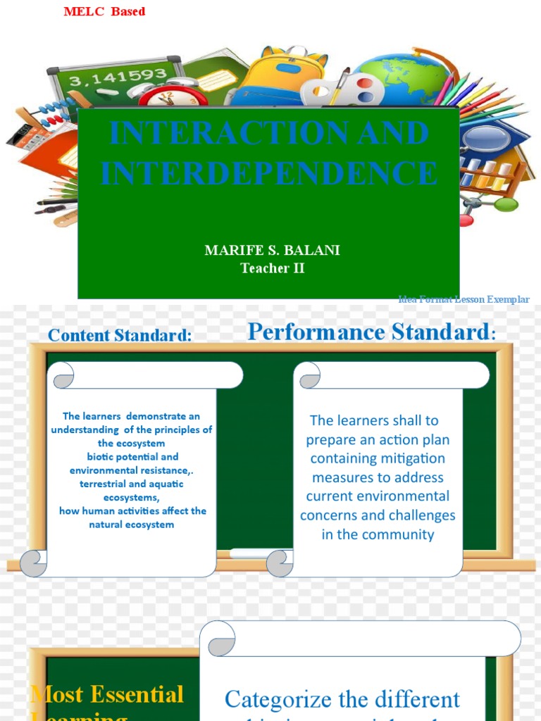 Interdependence | PDF | Ecosystem | Reproduction