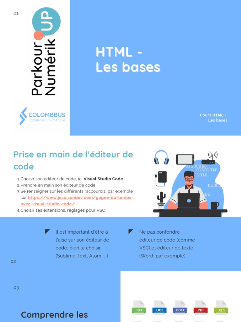 01 - Numerik'Up - Les Bases Du HTML | PDF | Html | Langage de balisage