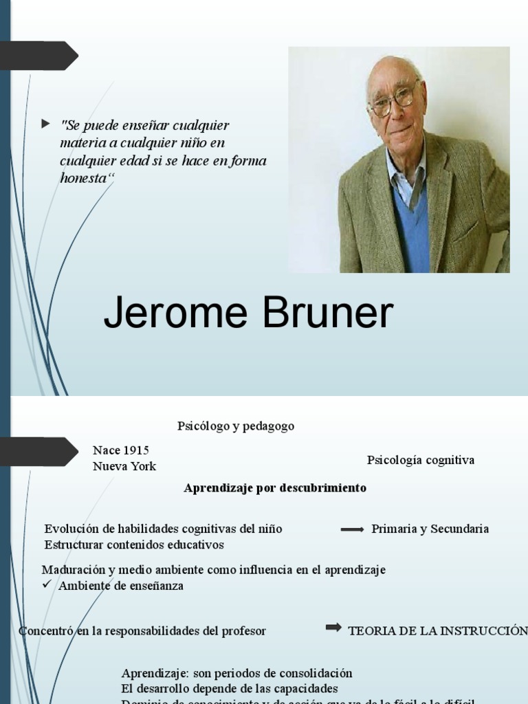 BRUNER | PDF | Aprendizaje | Maestros