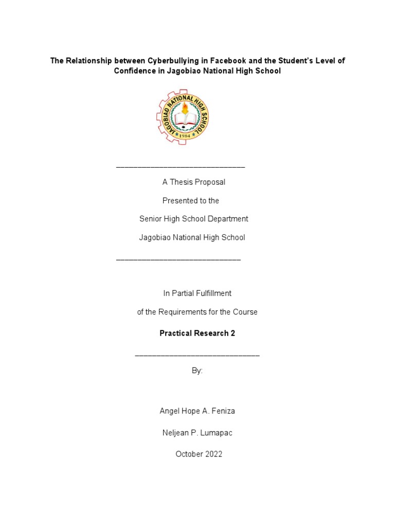 Thesis Proposal | PDF | Cyberbullying | Survey Methodology