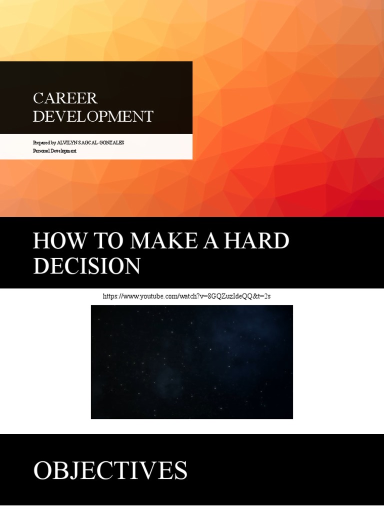 Career Dev | PDF | Goal | Profession