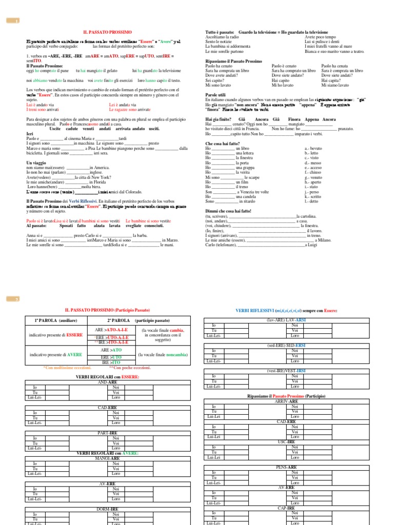 Il Passato Prossimo | PDF