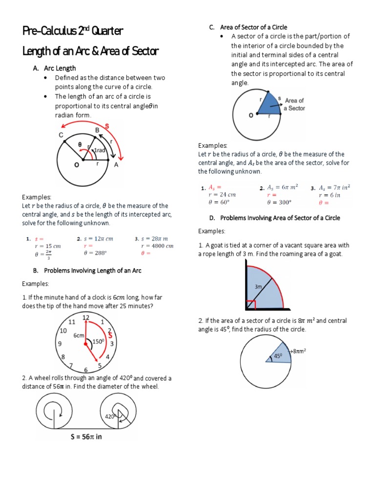 Precal 2nd Quarter | PDF | Trigonometric Functions | Angle