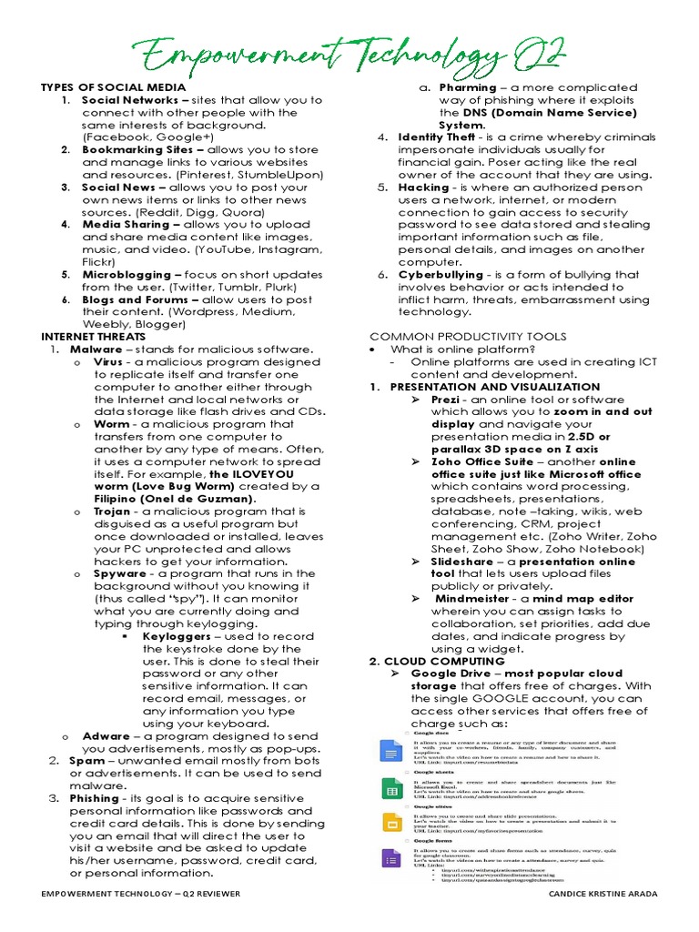 Q2 Emtech Reviewer | PDF | World Wide Web | Internet & Web