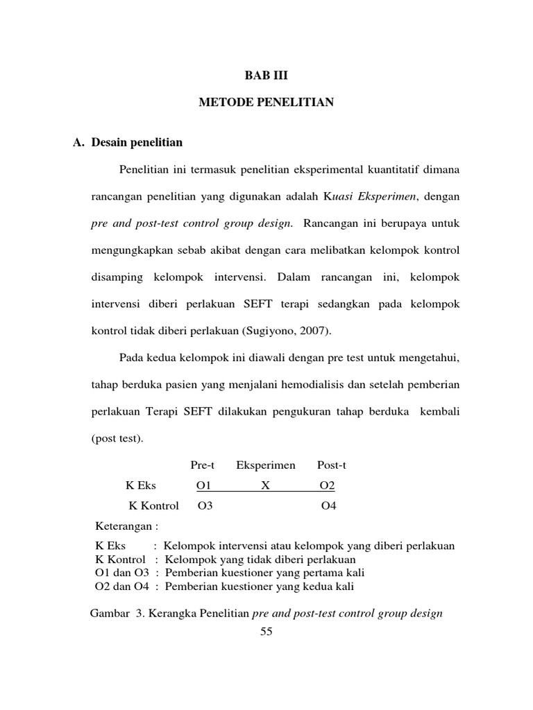 Metode Penelitian Kuasi Eksperimen SEFT | PDF