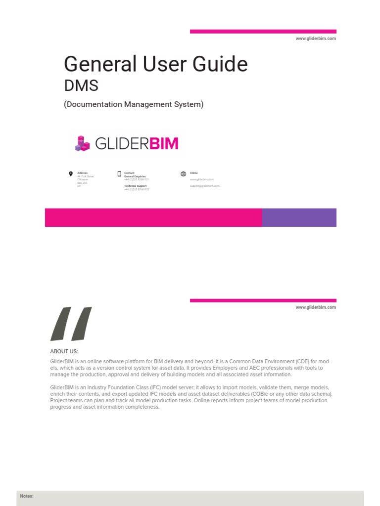 GliderBIM - General User Guide | Download Free PDF | World Wide Web | Internet & Web