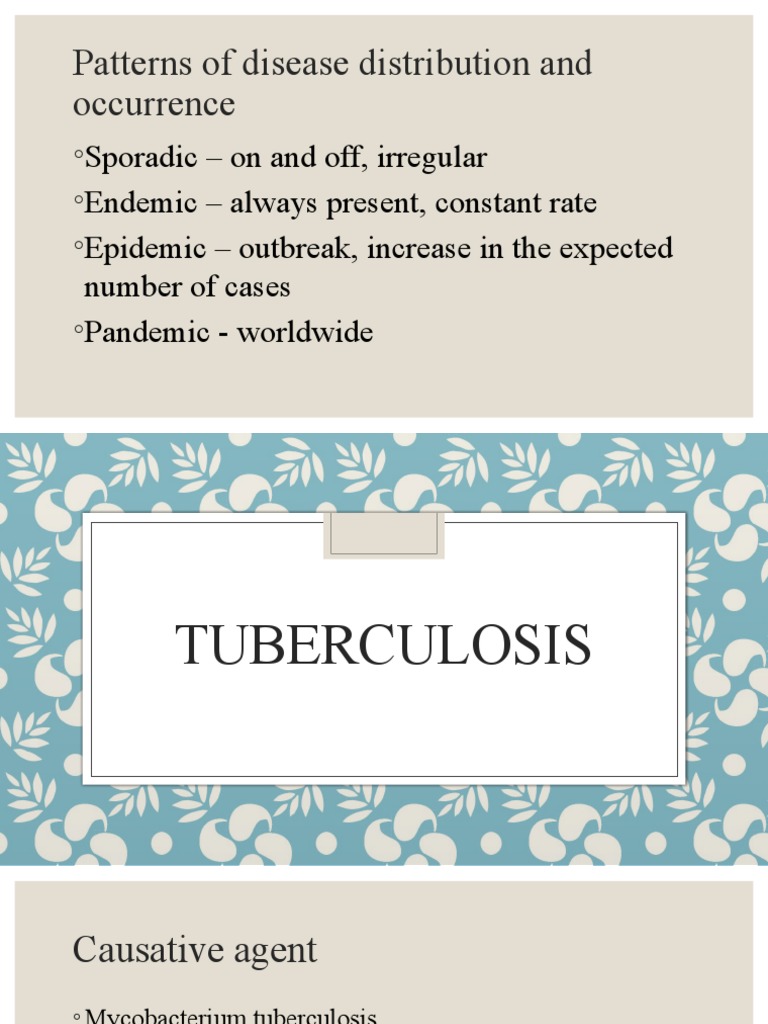 Disease Patterns: TB and Leprosy Overview | PDF | Tuberculosis | Leprosy