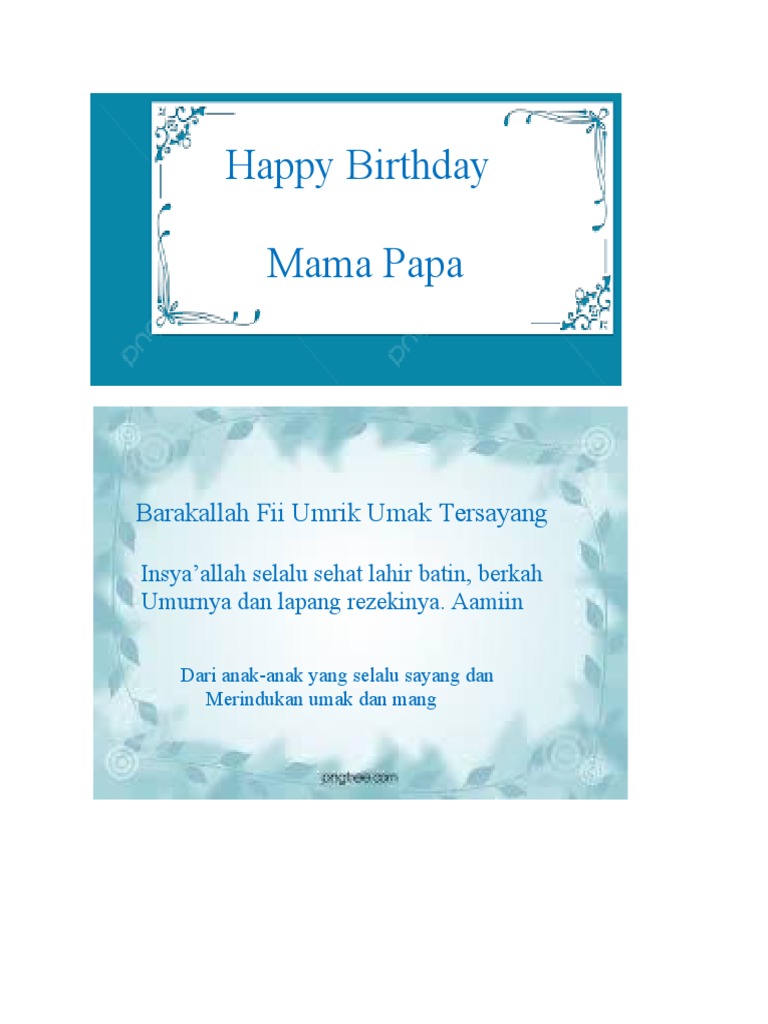 Selamat Ulang Tahun | PDF