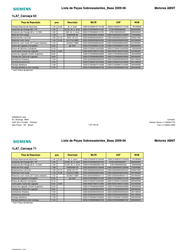 Siemens Lista PC | PDF