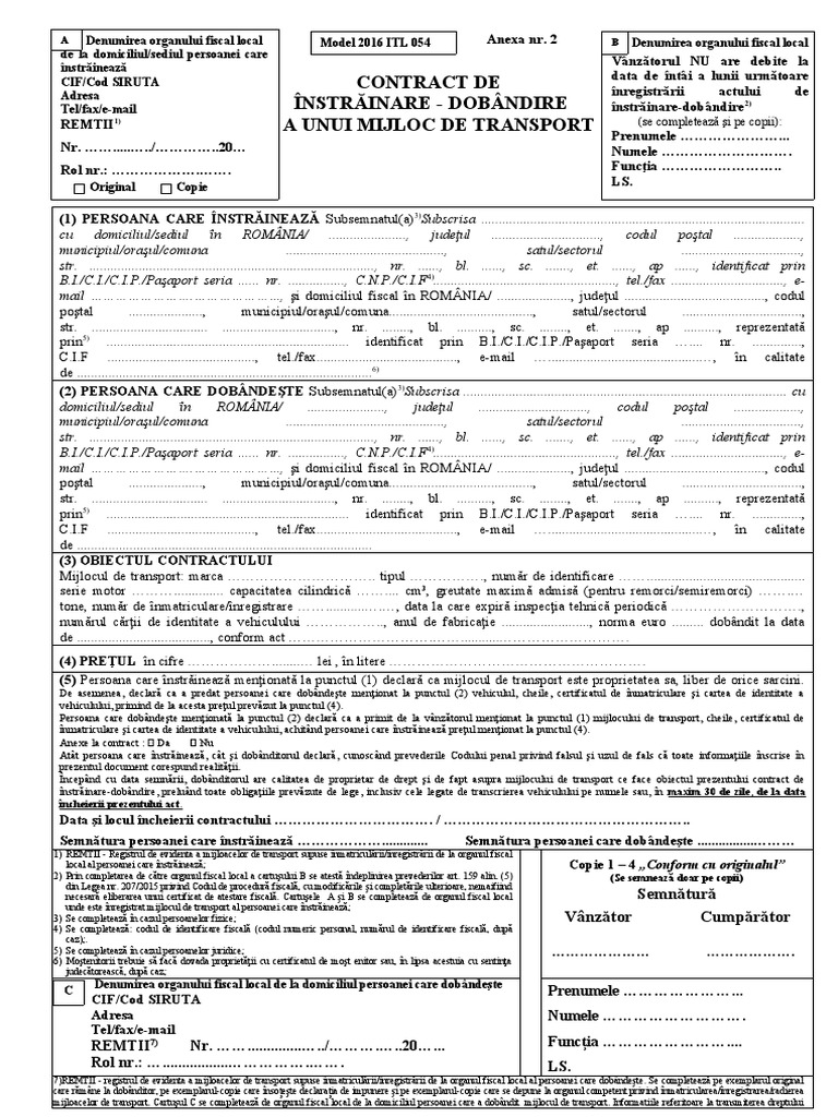 Contract de Instrainare Dobandire | PDF