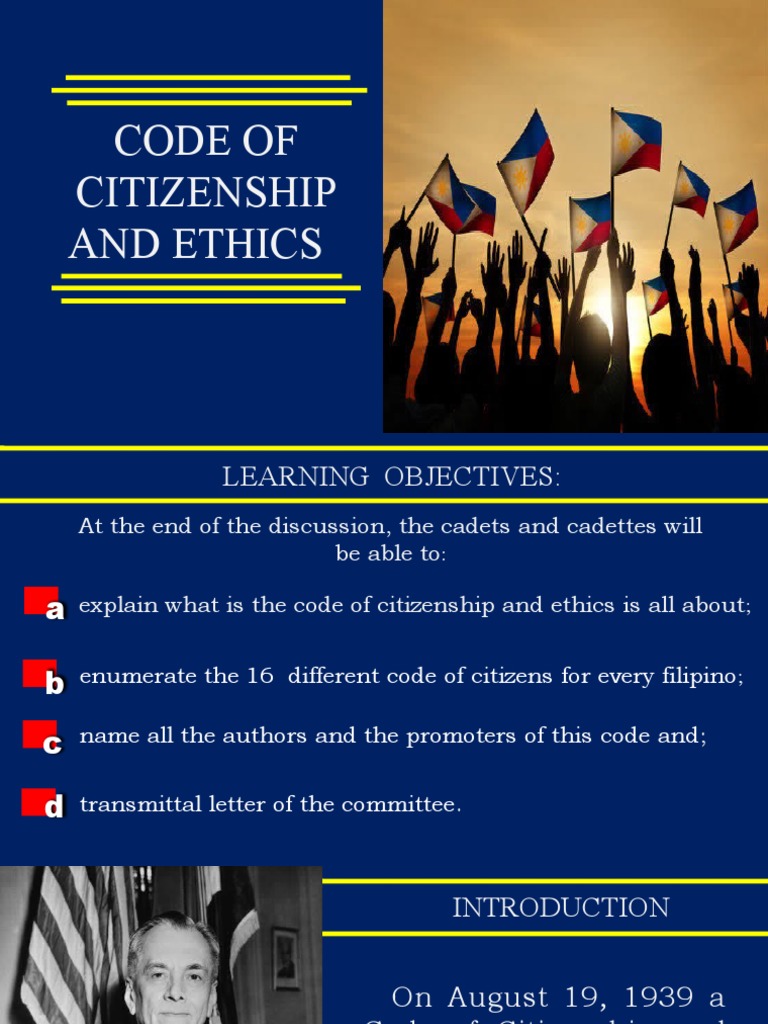 Quezon's Code of Citizenship and Ethics | PDF | Courage