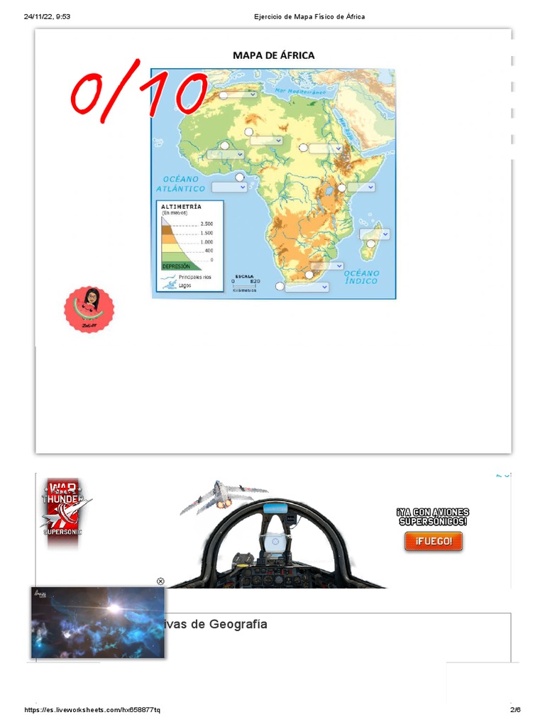 Mapa Físico Interactivo de África | PDF