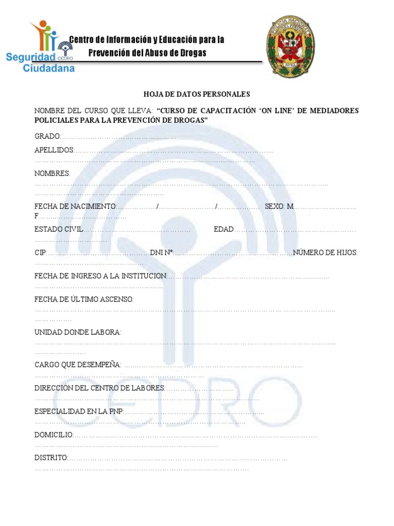 Ficha de Datos TUPA | PDF