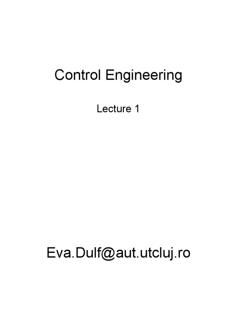 Control Engineering - 1 | PDF