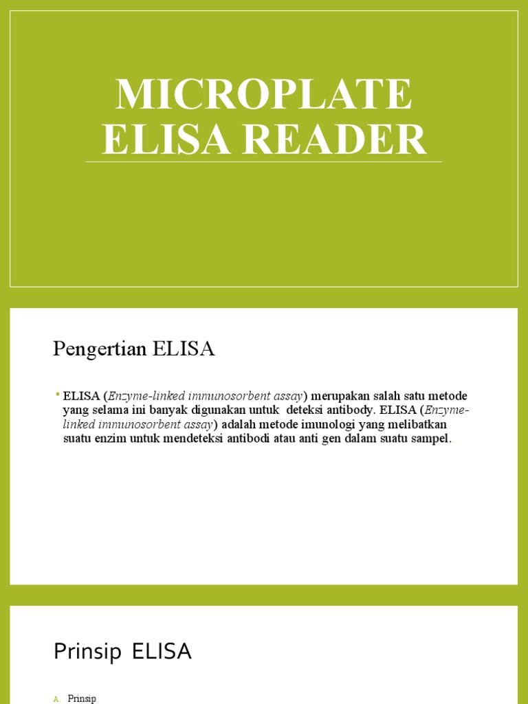 Pawer Poin MICROPLATE ELISA READER | PDF