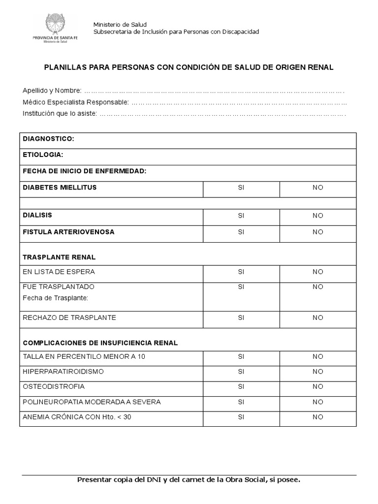 Formulario Patologia Renal | PDF | Urología | Causas de la muerte