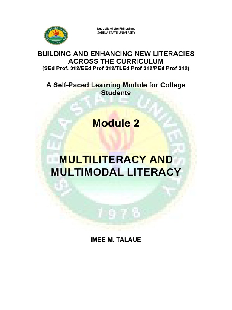 Module 2 Multiliteracy and Multimodal Literacy | PDF | Teaching Method | Teachers