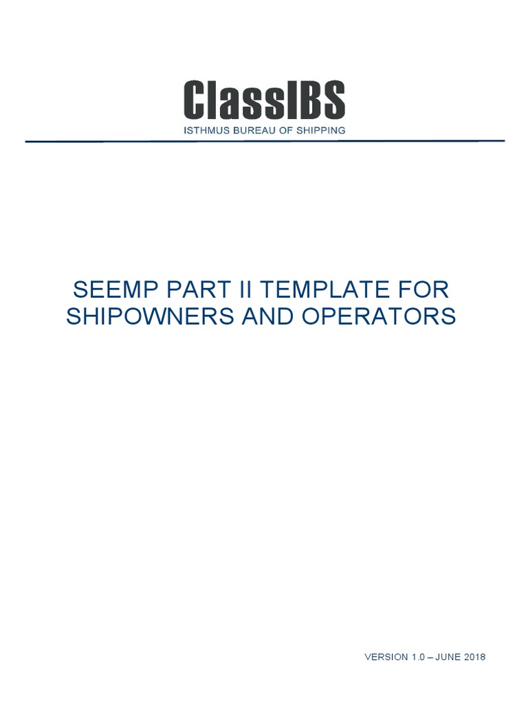 IBS - IMO SEEMP Part II - Template (Blank Form) | PDF | Fuel Oil | Fuels