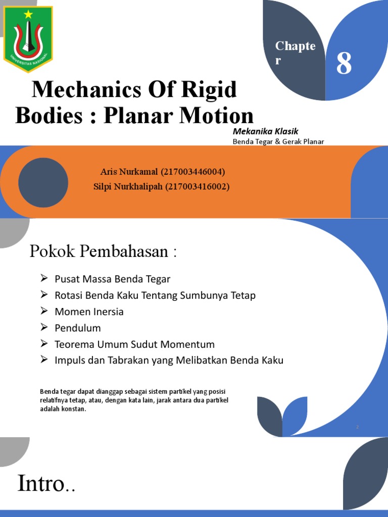 Presentasi Bab 8 Benda Tegar (Kel.2) | PDF